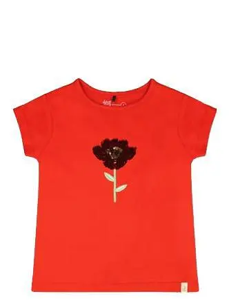 DEUX PAR DEUX Organic Cotton Jersey Short Sleeve T-shirt - Red