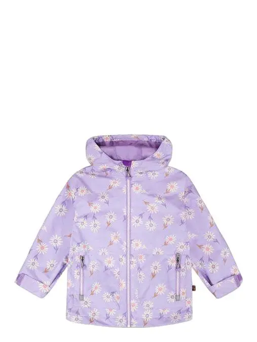 DEUX PAR DEUX Mid-season Daisy Jacket - Purple Printed Daisies