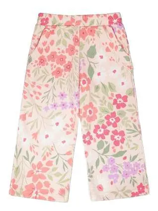 DEUX PAR DEUX Floral Print French Terry Pants - Pink Printed Flowers