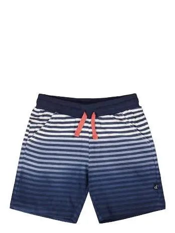 DEUX PAR DEUX Striped Organic Cotton Shorts - Striped Gradient Blue