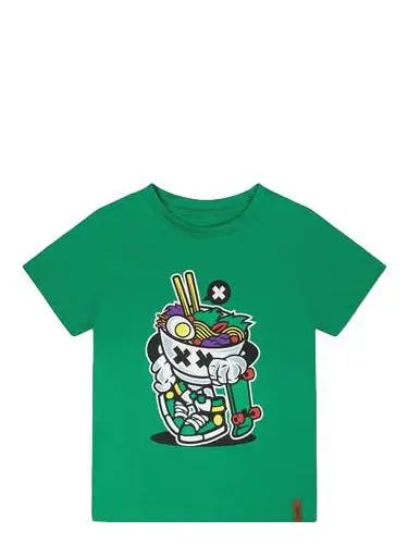 DEUX PAR DEUX Graphic Organic Cotton Jersey T-shirt - Green