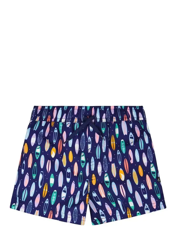 DEUX PAR DEUX Surfboard Print Boardshorts - Blue Printed Surfboards