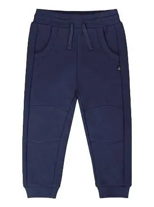DEUX PAR DEUX Ribbed Waistband French Terry Pants - Blue