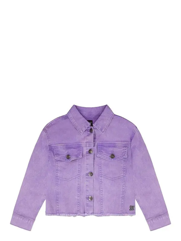 DEUX PAR DEUX Embroidered Denim Jacket - Mauve