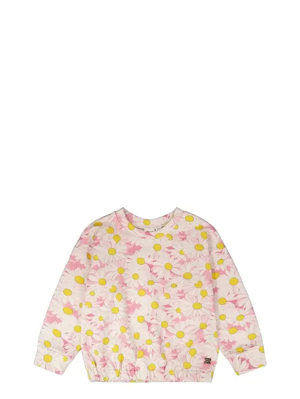 DEUX PAR DEUX French Terry Daisies Sweatshirt - Pink Printed Daisies