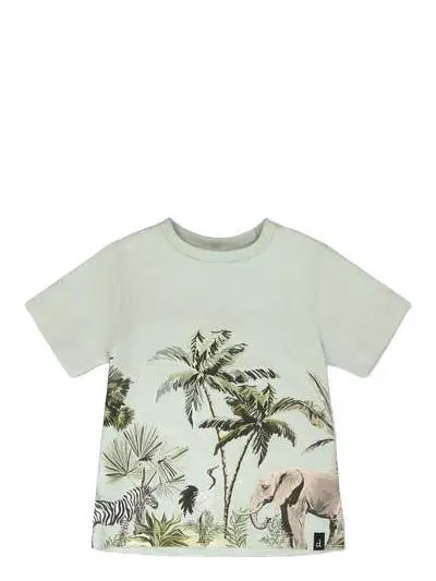 DEUX PAR DEUX Organic Cotton Safari Short Sleeves T-shirt - Mint Green