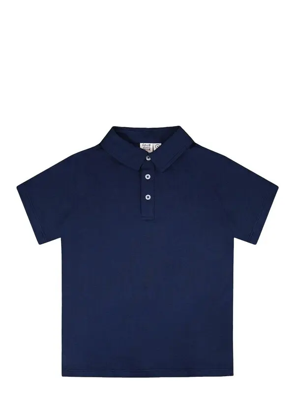 DEUX PAR DEUX Short Sleeve Classic Collar Polo T-shirt - Blue