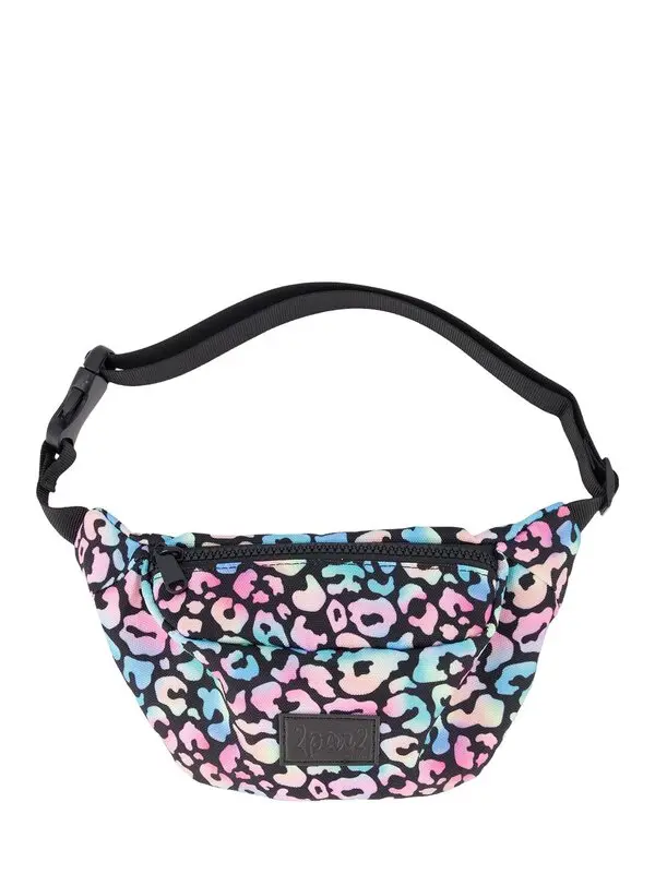 DEUX PAR DEUX Animal Print Fanny Pack - Black Animal Print