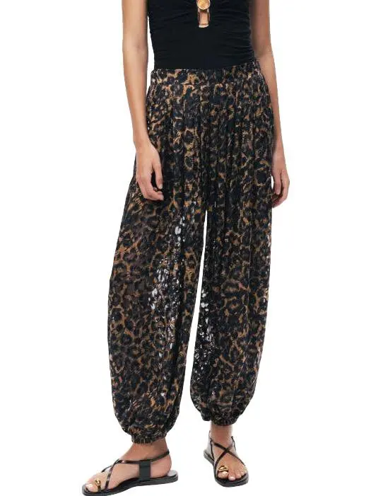 NOCTURNE Printed Balloon-leg Pants - Multi-colored