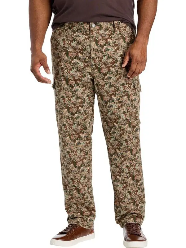 TRUE NATION BY DXL Big & Tall Everyday Cargo Pants - Utility Green Camo