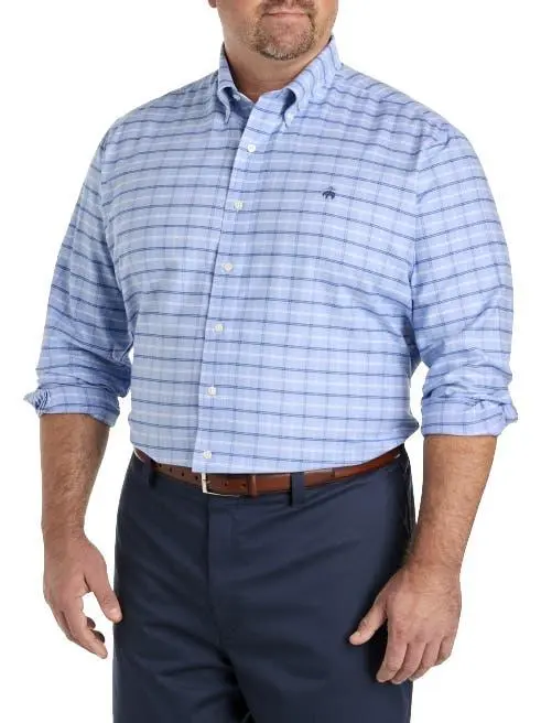 Brooks Brothers Big & Tall Non-iron Check Oxford Sport Shirt - Serenity
