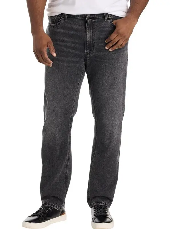 TRUE NATION BY DXL Big & Tall Dual Denim Tapered-fit Jeans - Fade To Black