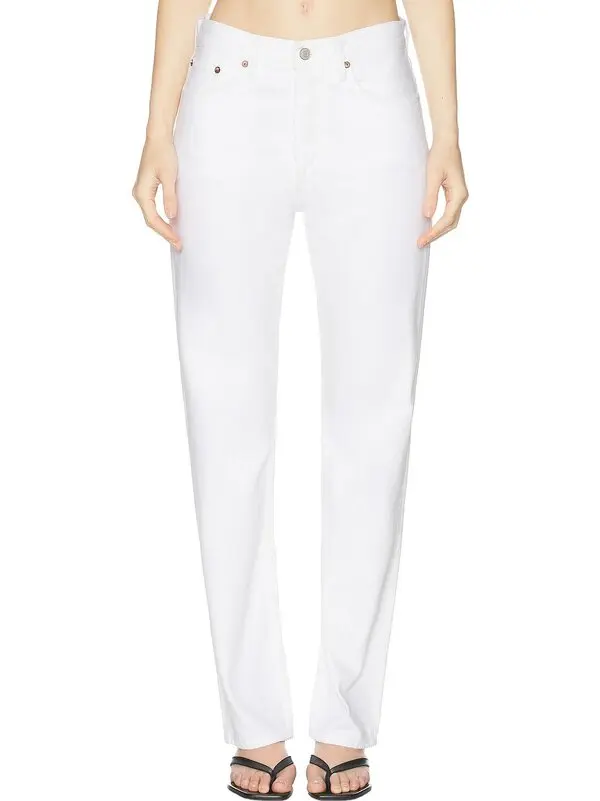 AGOLDE Lana Relaxed Straight Jeans - Marshmallow