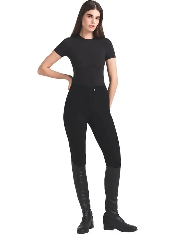 SKIMS The Essential Collection Zip Front Legging - Obsidian