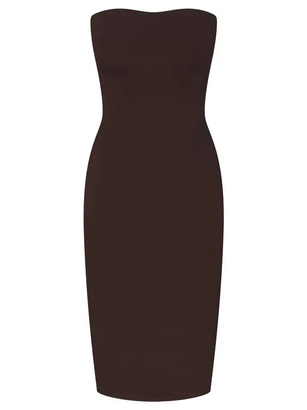 SKIMS Strapless Midi Dress - Espresso