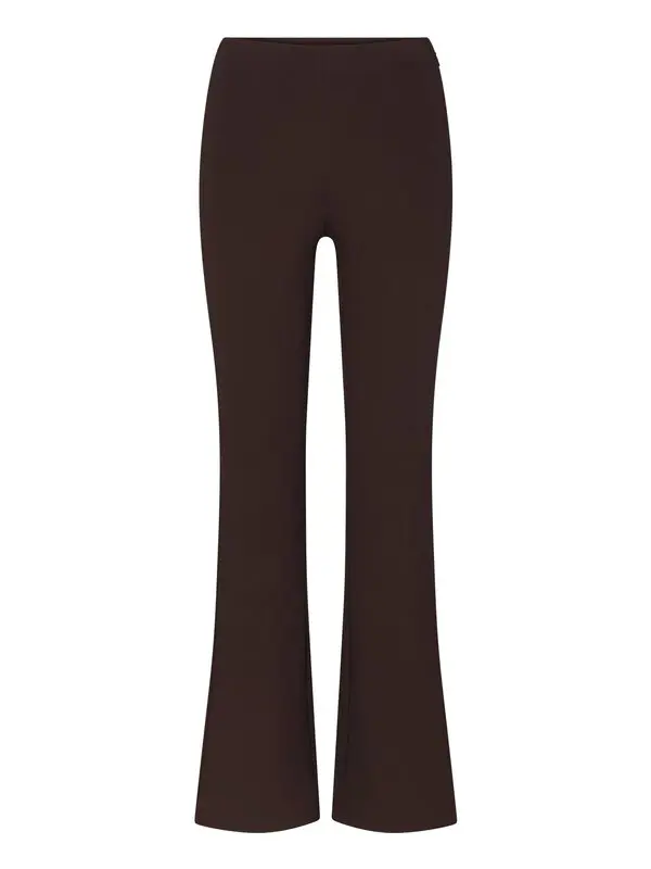 SKIMS High-waisted Cropped Kick Flare Pants - Espresso
