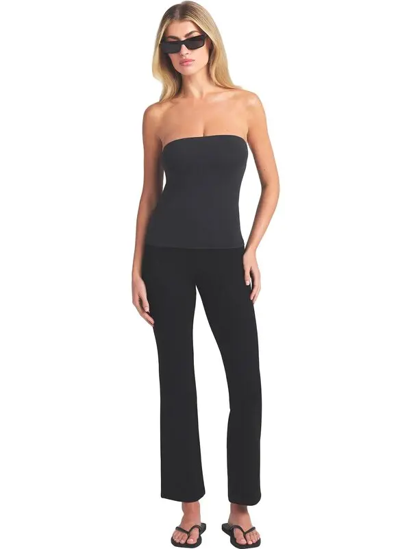 SKIMS High-waisted Cropped Kick Flare Pants - Obsidian