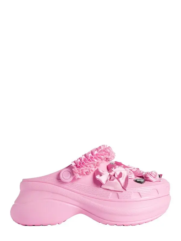 Balenciaga Crocs Mule With Jibbitz Charms - Pink