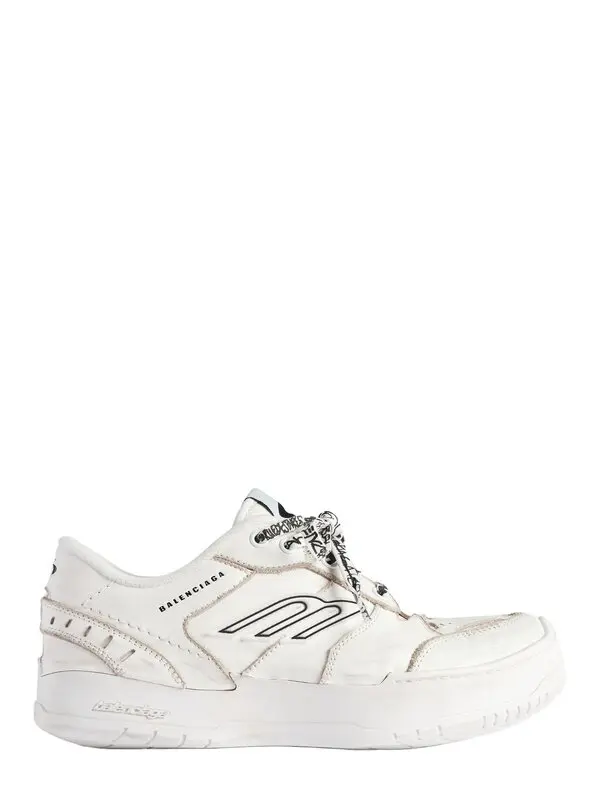 Balenciaga Hamptons Platform Sneakers - White