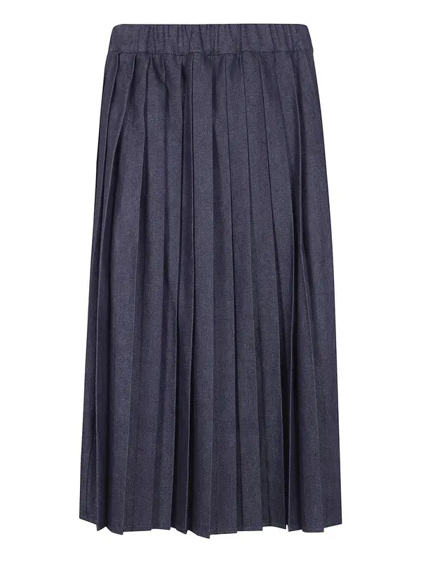 JIL SANDER Denim Midi Round Skirt - Blue