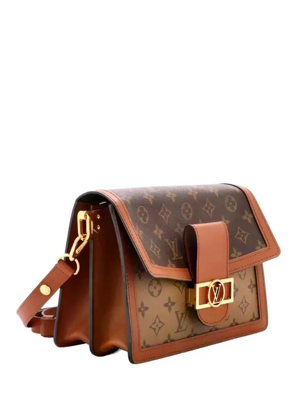 LOUIS VUITTON Dauphine Reverse Monogram Canvas Mm Shoulder Bag - Brown