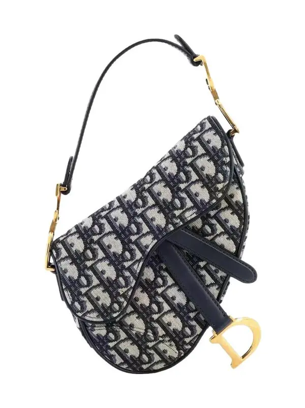 Dior Saddle Handbag Oblique Canvas Mini Shoulder Bag - Blue