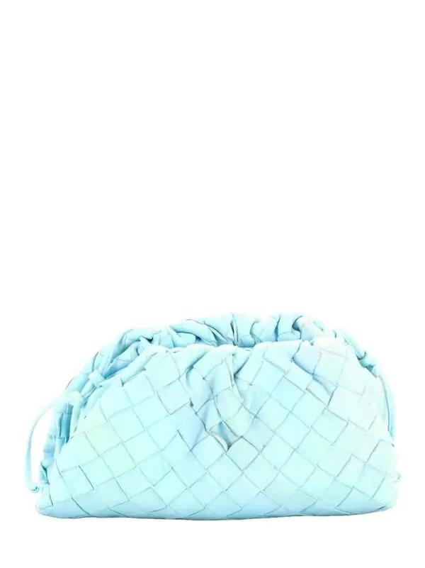 Bottega Veneta The Pouch Intrecciato Nappa Mini Crossbody Bag - Blue