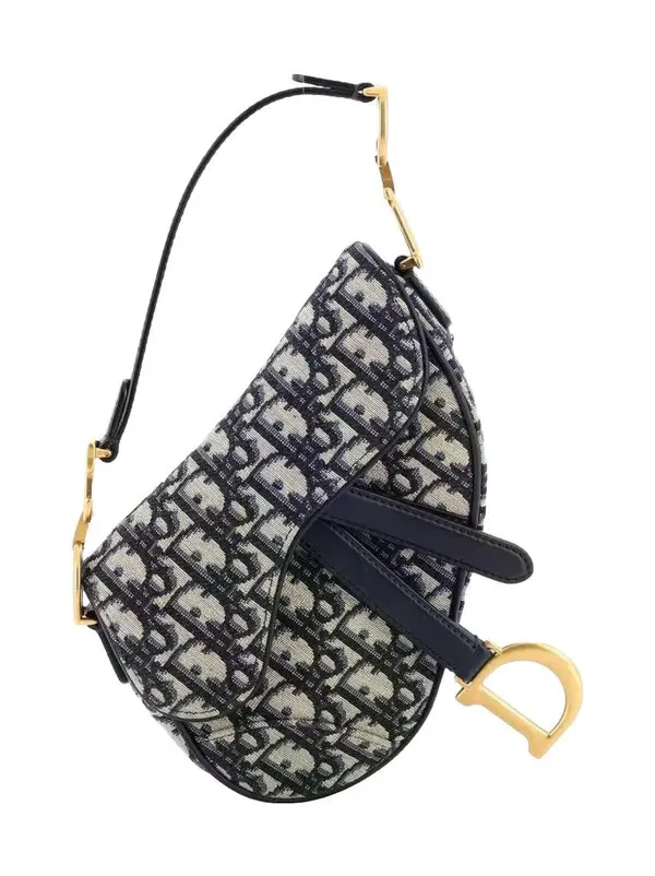 Dior Saddle Handbag Oblique Canvas Mini Shoulder Bag - Blue