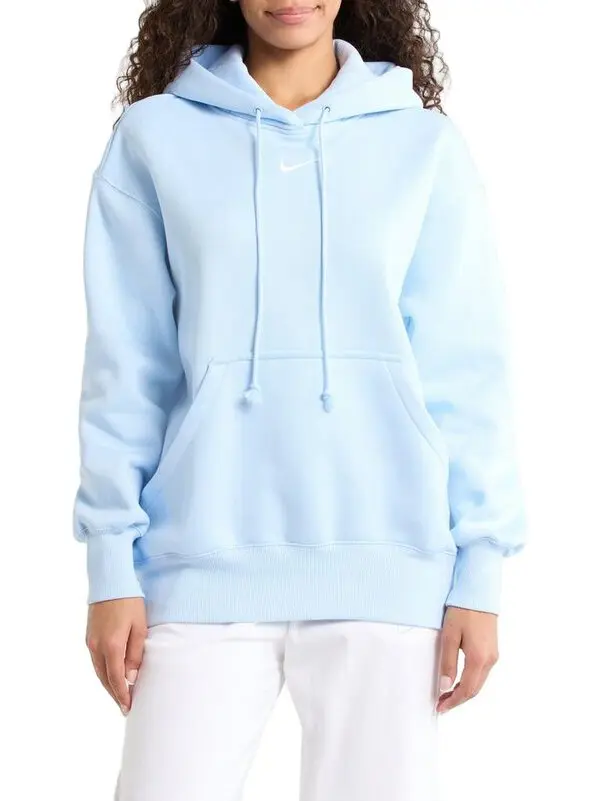Nike Sportswear Phoenix Fleece Oversized Pullover Hoodie - Celestine Blue/sail