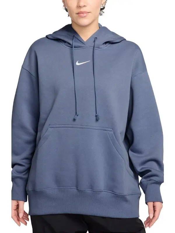 Nike Sportswear Phoenix Fleece Oversized Pullover Hoodie - World Indigo/sail