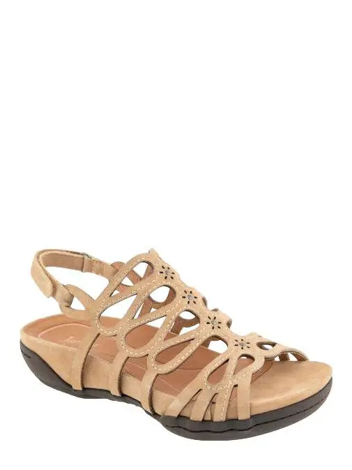 Jambu Miriam Strappy Leather Sandals - Apricot
