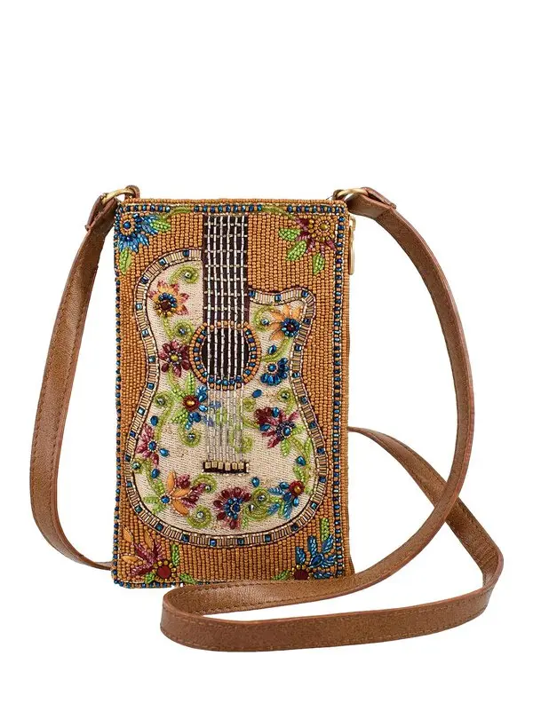 MARY FRANCES ACCESSORIES Garden Groove Crossbody Phone Bag - Brown
