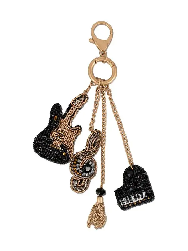 MARY FRANCES ACCESSORIES Sound Wave Charm - Black