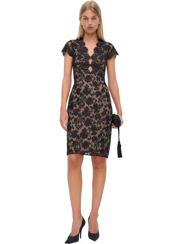 REFORMATION Lace Ellery Dress - Black