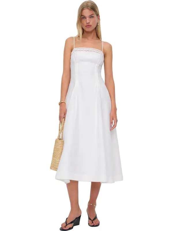REFORMATION Pomona Linen Dress - Ivory