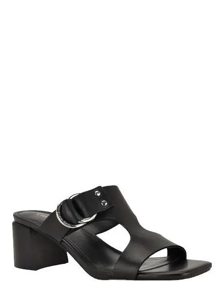 Calvin Klein Vevia Slide Sandal - Black Leather