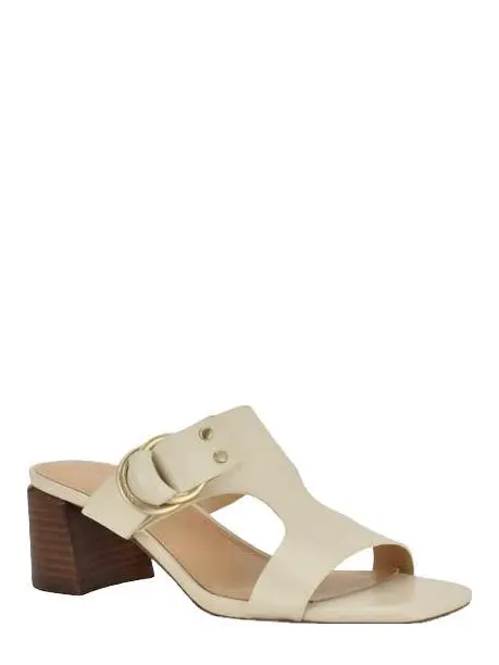 Calvin Klein Vevia Slide Sandal - Ivory Leather