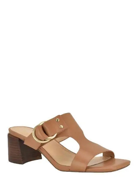 Calvin Klein Vevia Slide Sandal - Medium Natural Leather