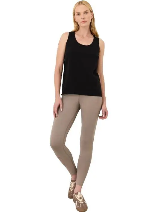 PACT Luxe Essential Scoop Neck Tank - Black