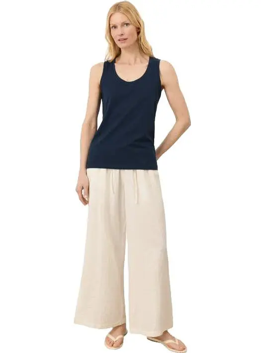 PACT Luxe Essential Scoop Neck Tank - Navy Blue