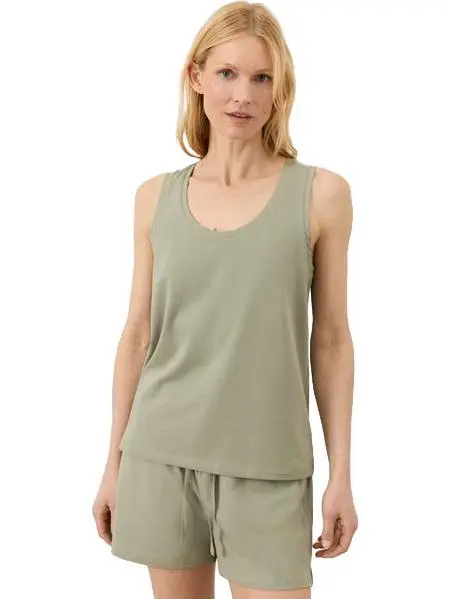 PACT Luxe Essential Scoop Neck Tank - Seagrass