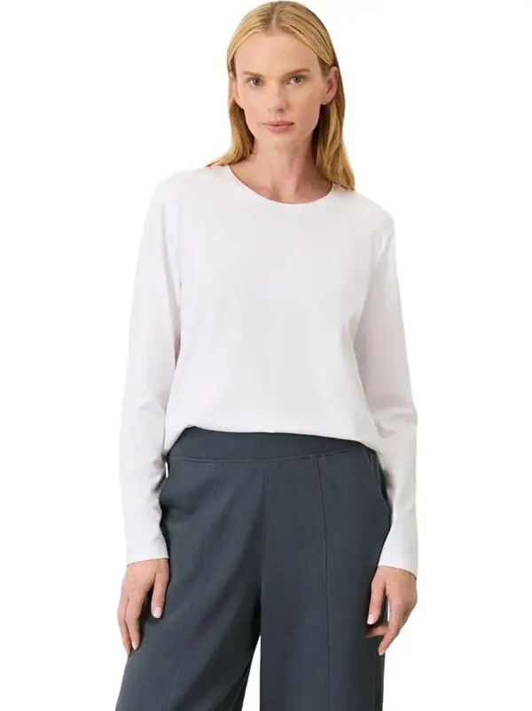 PACT Luxe Essential Long Sleeve Tee - White
