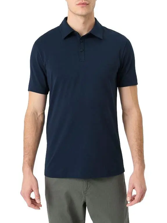 PACT Luxe Essential Slim Polo Made With Organic Cotton - Navy