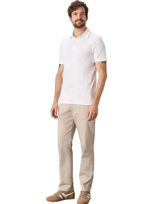 PACT Luxe Essential Slim Polo Made With Organic Cotton - White