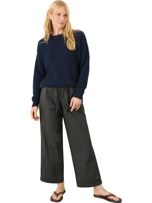 PACT Organic Cotton Stretch Poplin Wide Leg Pant - Oak