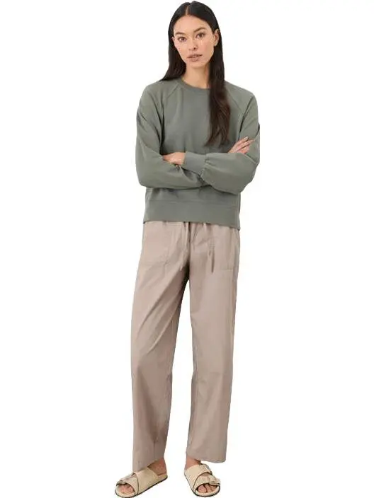 PACT Organic Cotton Stretch Poplin Wide Leg Pant - Oyster