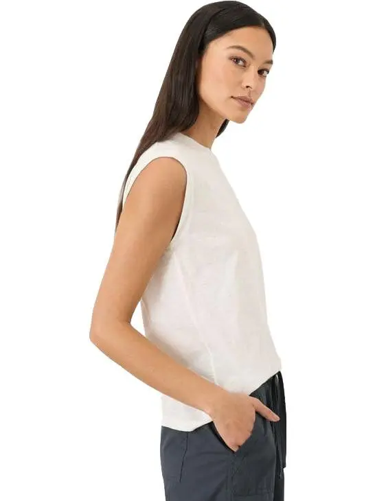 PACT Organic Cotton Featherweight Slub Relaxed Muscle Tee - Cream