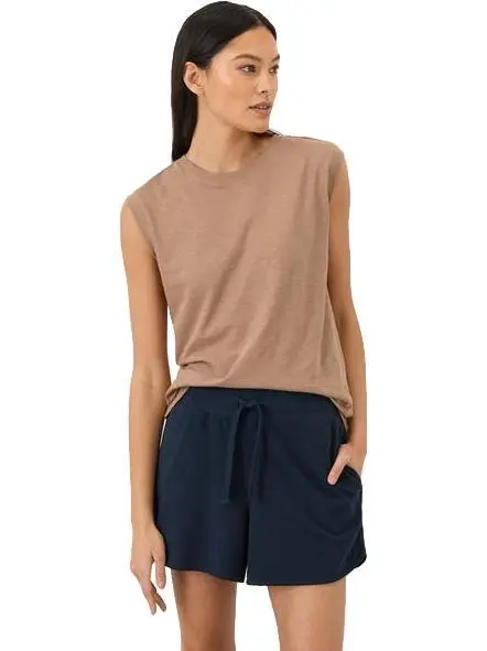 PACT Organic Cotton Featherweight Slub Relaxed Muscle Tee - Driftwood Brown