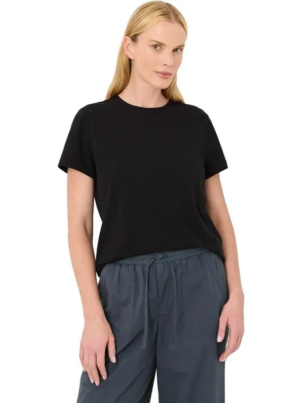 PACT Luxe Essential Organic Cotton Crewneck T-shirt - Black