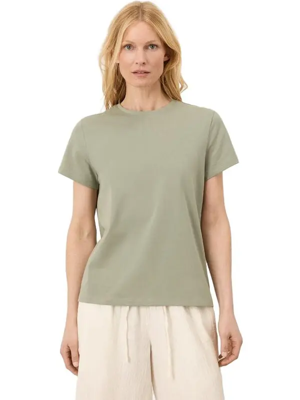 PACT Luxe Essential Crewneck Tee - Seagrass